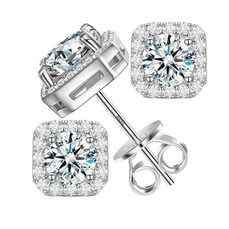 ・素材: シルバー・純度: 925シルバー・加工: 宝石加工・形状: 幾何形状・色: モアサナイト166.65mm+166.65mm,ジルコン166.65mm+166.65mm,モアサナイト1g引き+1g引き,ジルコン1g引き+1g引き,モ...