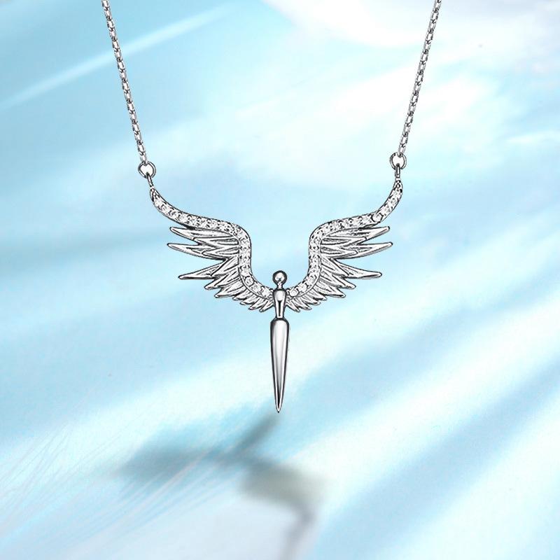 ・素材: シルバー・加工: メッキ・チェーン形状: 十字チェーン・ペンダント素材: 925シルバー・長さ: 41cm-50cm・カラー: ホワイトゴールド,ゴールド,ローズゴールド・デザイン要素: エンジェル・スタイル: 欧米風・純度: 9...