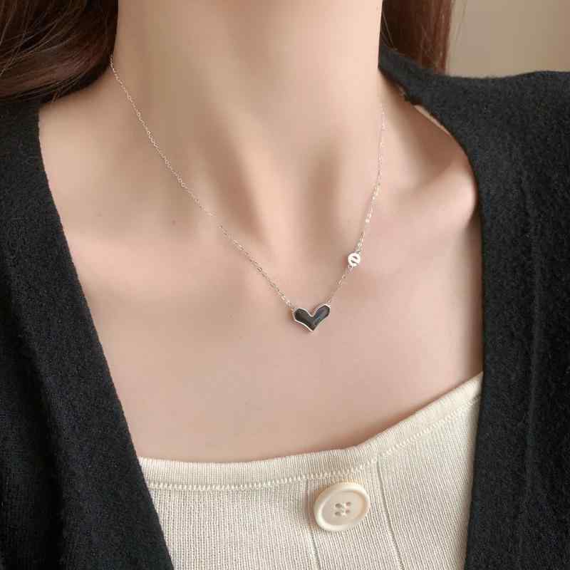 ・素材: シルバー・加工: メッキ・形状: ハート・長さ: 21cm-50cm・純度: 925シルバー・デザイン要素: ハート・スタイル: ファッションOL・スタイル分類: ファッション通勤・カテゴリ: ネックレス・対象: 女性