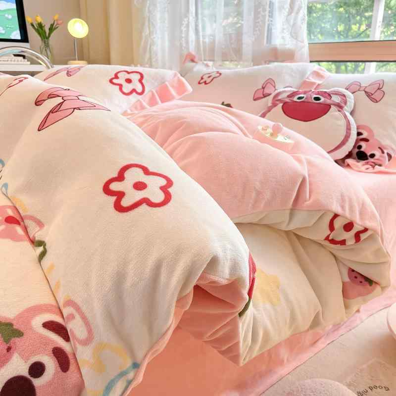 ・素材: ミルクフランネル・重さ: 2000g～2500g・柄: 卡通アニメ・パターン: いちご小熊,ピンクレター,チャンピオン小熊,フラフラ,クリスチャン,ハッピービット,サーカス,パンプキンうさぎ,レインボーハンバーガー,ドーナツ,ドー...