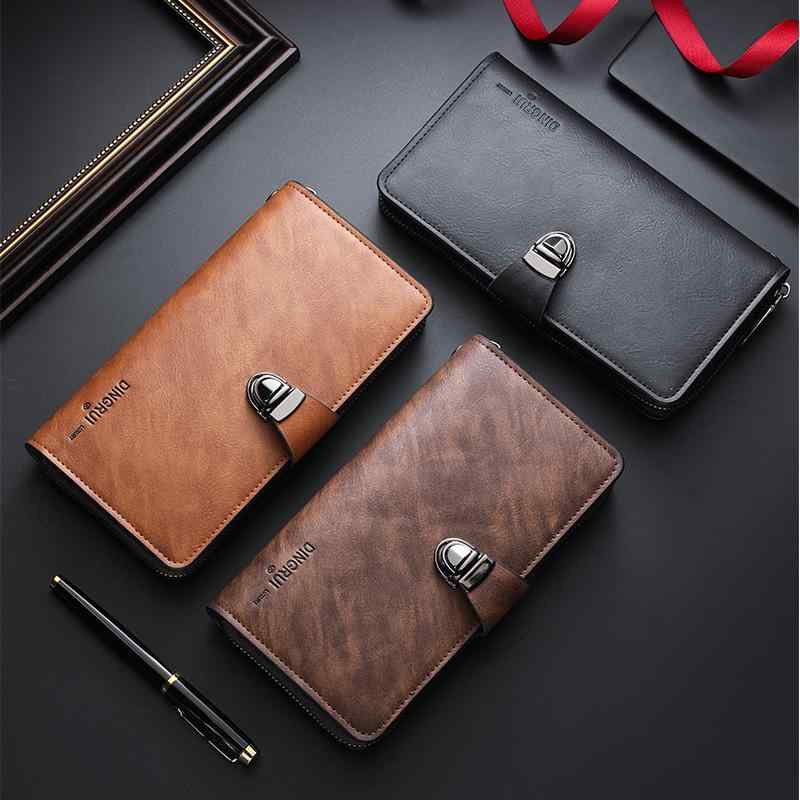 ・素材: PU・折り数: 1折・裏地素材: ポリエステル・色: 黒,ブラウン・サイズ: 19.5×3.5×11cm・機能: 耐摩耗,拡張,収納・パターン: 無地