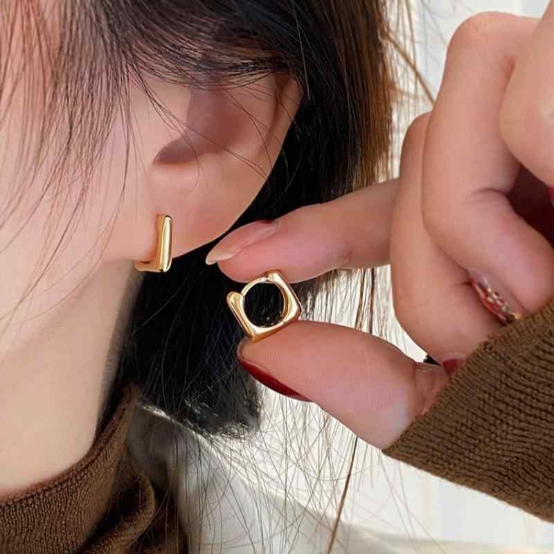 ・素材: シルバー・形状: U字型・加工: メッキ・色: 14Kゴールド,ホワイトゴールド・純度: 925シルバー・スタイル: シンプル・適用: 女性用・デザイン要素: ジオメトリック