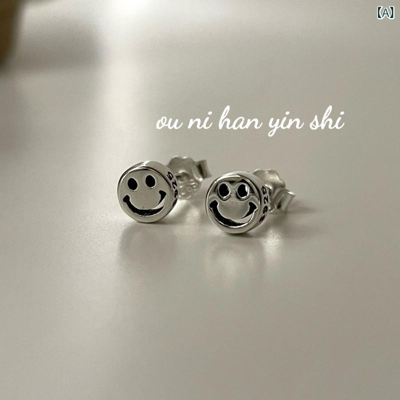 ・素材: 925シルバー・加工: メッキ・形状: 幾何型・色: シルバー・流行要素: 笑顔・スタイル: 韓国風・スタイル分類: 清新甜美・対象: 女性用