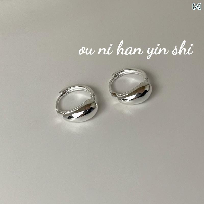 ・素材: 925シルバー・形状: 水滴・加工: メッキ・カラー: シルバー・スタイル: 韓国風・スタイル分類: 清新スイート・対象: 女性・デザイン要素: 水滴, 自然