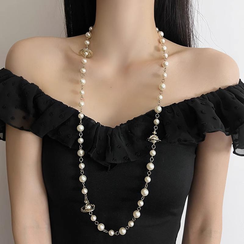 ・素材: イミテーションパール・加工: メッキ・デザイン: 花モチーフ・チェーンスタイル: O字チェーン・ペンダント素材: 合金・全長: 81cm以上・重量: 58.8g・対象: 女性用