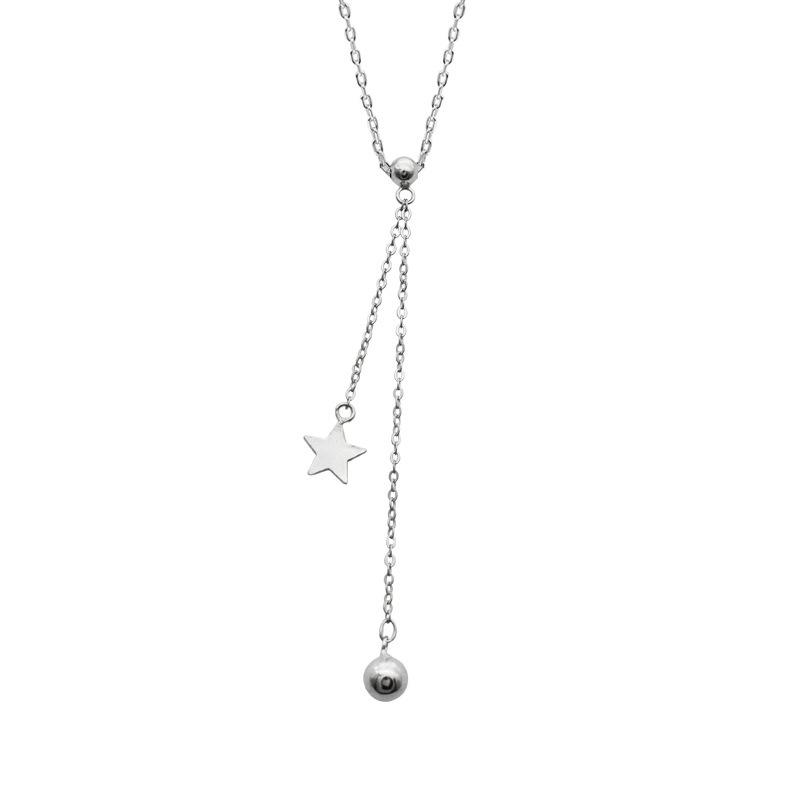 ・素材: シルバー・種類: 毛衣チェーン、長款ネックレス・スタイル: 女性用・形状: 星形・ファッションスタイル: OL・周長: 51cm-80cm・チェーンスタイル: 丸ビーズチェーン・延長チェーン: 10cm以下・ペンダント素材: シル...