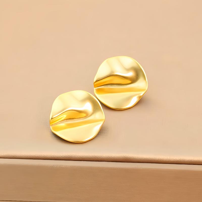 ・素材: 銅・加工: 電鍍・形状: 幾何型・流行要素: 円形・スタイル: 軽奢風・スタイル分類: ファッション通勤・商品カテゴリ: 耳飾・対象: 女性・流行要素分類: 幾何