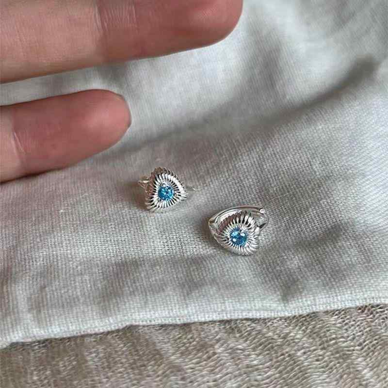 ・素材: シルバー・形状: ハート型・加工: メッキ・カラー: ホワイトゴールド・純度: 925シルバー・スタイル: 清新スイート・対象: 女性・流行要素: 円形、ポルカドット、リング、ジオメトリック