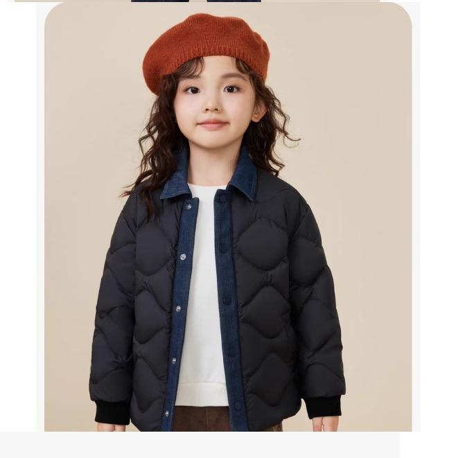 ・適用性別: ユニセックス・対象年齢: 3〜8歳・対象身長: 90cm,100cm,105cm,110cm,120cm,130cm,140cm,150cm・充填材: ホワイトダックダウン・スタイル: カジュアル・パターン: 無地・ダウン含有...