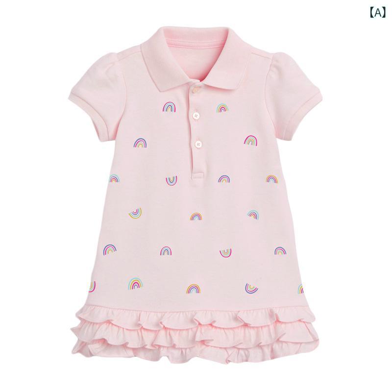 ・生地: ニット・表地: コットン100%・裏地: コットン100%・対象性別: 女児・縫製針数: 12~14針/3cm・対象年齢: 3~8歳・袖丈: 半袖・スカート形状: プリンセススカート・柄: カートゥーン・サイズ: 90cm,100...