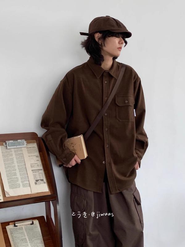 ・素材: ポリエステル81-90%・スタイル: 日式レトロ・タイプ: カーディガン・フィット: ルーズ・襟: ラペル・袖丈: 長袖・パターン: ツートン・厚み: 普通・詳細: ポケット・シーン: 日常・色: カーキ,ブラウン・サイズ: M,...