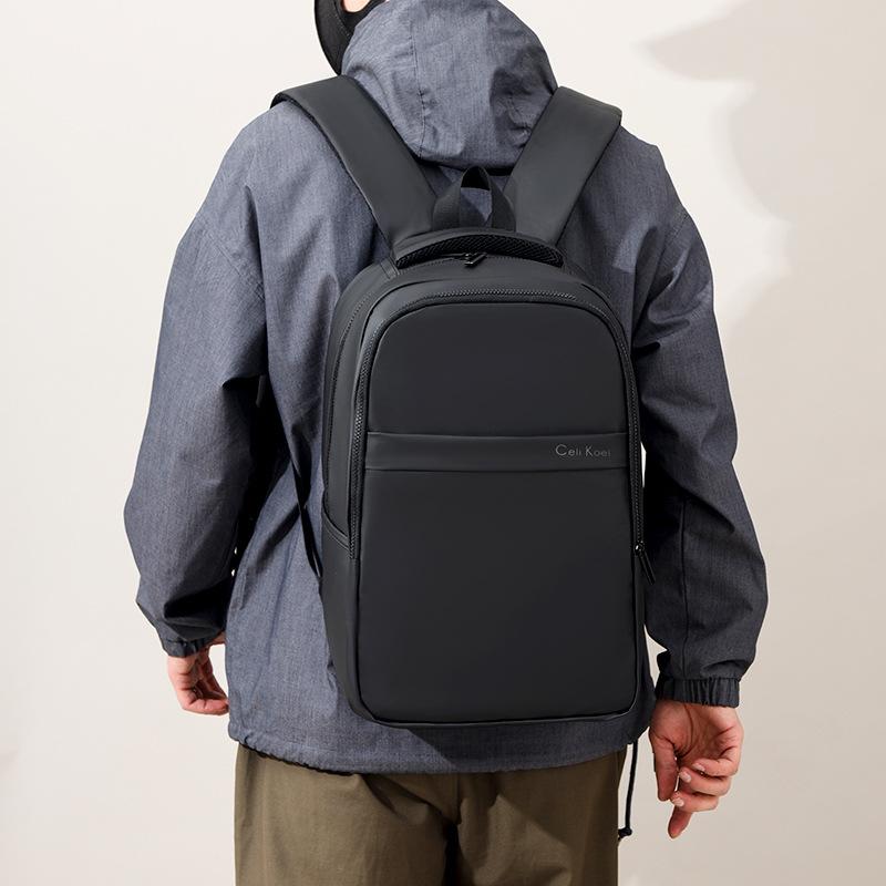 ・色: ブラック,グレー・素材: PU・スタイル: ビジネス通勤・容量: 20-35L・機能: 通気性・PC収納サイズ: 22.86cm・パターン: 無地・裏地: ポリエステル・流行要素: ステッチ・背負システム: クッション背負い