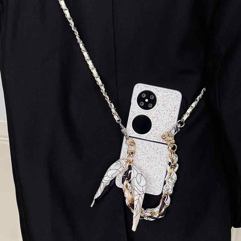 ・ケースタイプ: ハードシェル・素材: PC・流行要素: チェーン・加工: マット・色: ピンク, ローズレッド, ホワイト・適用モデル: サムスンZ Flip5, サムスンZ Flip6, サムスンZ Flip4, サムスンZ Flip3...