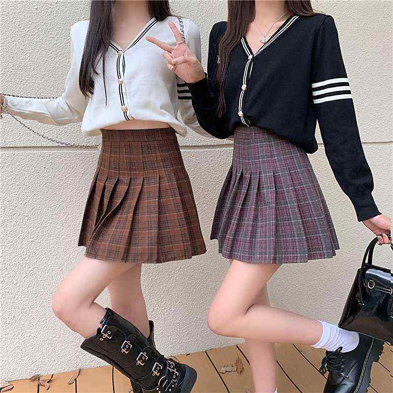 ・柄: チェック・加工: プリーツ・生地: ウール・ウール含有率: 95%以上・スカートタイプ: プリーツスカート・丈: ショート・カラー: ブラウンチェック,赤緑チェック・サイズ: S,M,L,XL・スタイル: 通勤・ストレッチ: 微弾性...