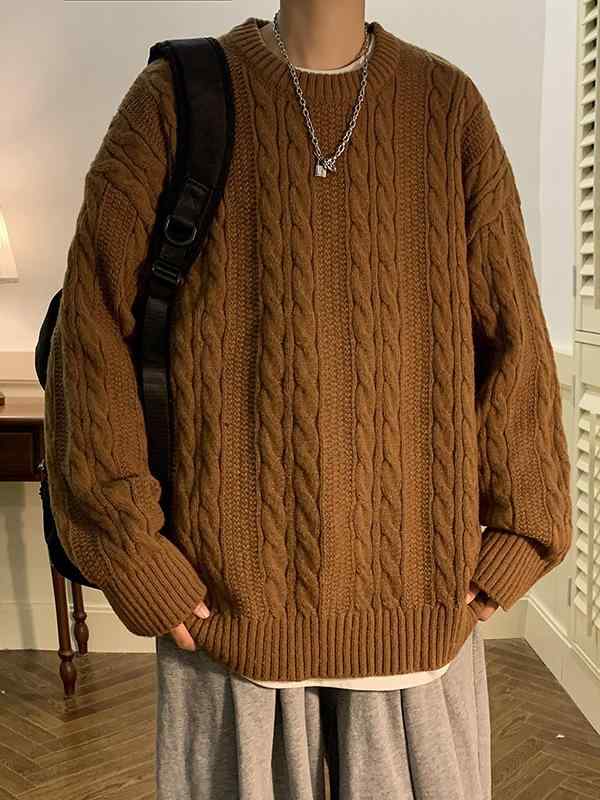 ・スタイル: プルオーバー・シルエット: ゆったり型・襟型: クルーネック・袖丈: 長袖・厚み: 厚手・ディテール: ツイスト・生地: コットン混紡・主素材成分: ポリエステル68%・用途: カジュアル・適合季節: 冬・対象: 青少年・色:...