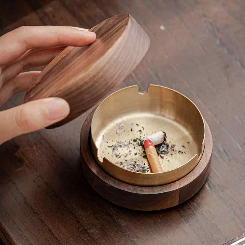 ・色: ウォールナット煙灰皿-ゴールド内胆,ウォールナット煙灰皿-シルバー内胆,ウォールナット煙灰皿-ブラック内胆