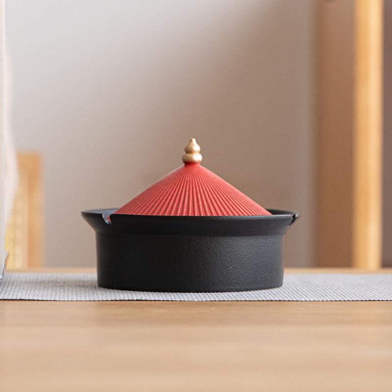 ・素材: 陶器・追加機能: 装飾・サイズ: 12.5×9.5cm・色: ネイビー, ブラック・スタイル: 故宮国潮