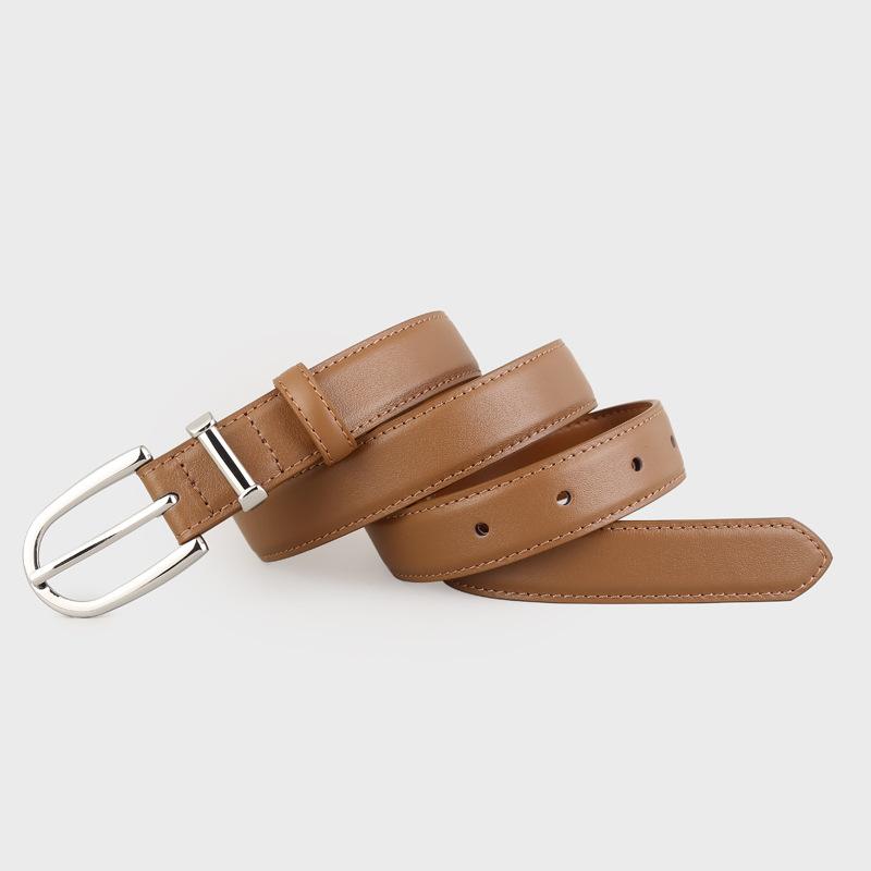 ・素材: 本革・皮質: ヘッドレイヤー牛革・バックル素材: 合金・留め具: ピン留め・カラー: ブラック,ブラウン・幅: 約2.3cm・長さ: 100cm・加工: 穴あけ,メッキ