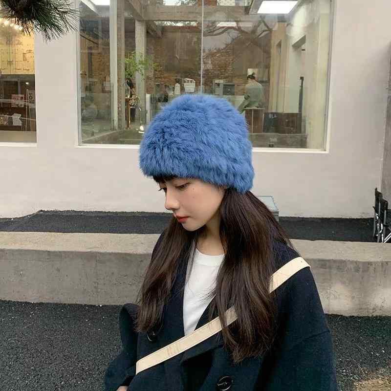 ・帽頂形状: 丸頂・帽檐形状: 無檐・カラー: ブラック,ホワイト,ベージュ,マスタードグリーン,ローズ,アンバー,グレー,クラインブルー,ダークグリーン,ブラウン,キャメル・サイズ: 伸縮調整可能・機能: 保温・主素材: ラビットファー ...