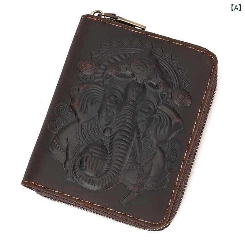 ・素材: 本革・皮質特徴: ヘッドレイヤー牛革・柄: 無地・スタイル: シンプル・対象性別: ユニセックス・裏地: ポリコットン・折り数: 1つ折り・色: ダークブラウン、ブラウン・使用シーン: 日常