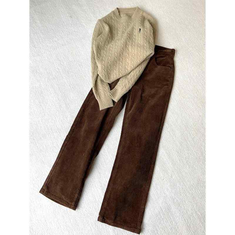 ・素材: アクリル・主成分含有率: 30%-50%・パンツ形状: ワイドレッグ・パンツ丈: ロング・カラー: ブラウン・サイズ: XS,S,M,L,XL,2XL・スタイル: 通勤・対象性別: 女性