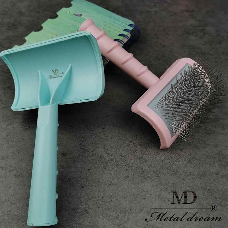 ・素材: ABS・仕様: M2針梳、中大型犬用・色: 水緑, ピンク・対象: 犬