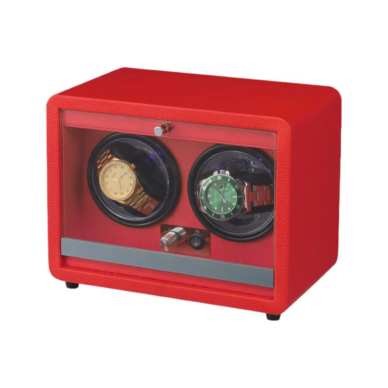 ・素材: PU皮革・用途: 機械式時計用転表器・仕様: 開蓋自停・色: 中国紅二連, 中国紅四連, 中国紅六連