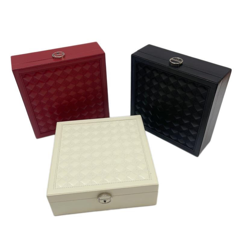 ・素材: PUレザー・サイズ: 25.5×25.5×9cm・カラー: 白、赤、黒