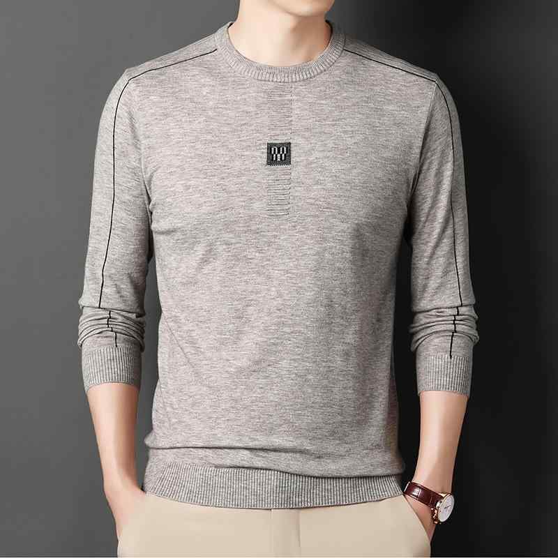 ・性別: メンズ・スタイル: プルオーバー・シルエット: スリム・襟型: ラウンドネック・袖丈: 長袖・厚み: 薄手・テイスト: シンプル・ディテール: 提花・生地: 化学繊維混紡・主素材: アクリル32%・機能: 洗濯機可,高伸縮性,吸湿...