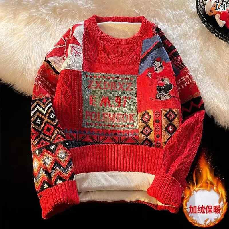 ・性別: メンズ・対象: 青少年・スタイル: プルオーバー・フィット: ルーズ・襟型: クルーネック・袖丈: 長袖・厚み: 裏起毛・伸縮性: あり・生地: コットン混紡・主素材: ポリエステル80%・ディテール: ジャカード織り・シーン: ...