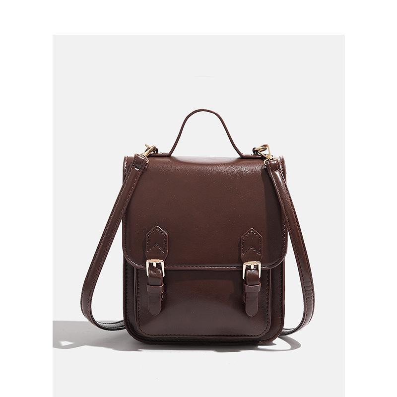 ・色: 茶色,黒・スタイル: 欧米レトロ・素材: 合成皮革・流行要素: ステッチ・適用シーン: 日常・機能: 防盗