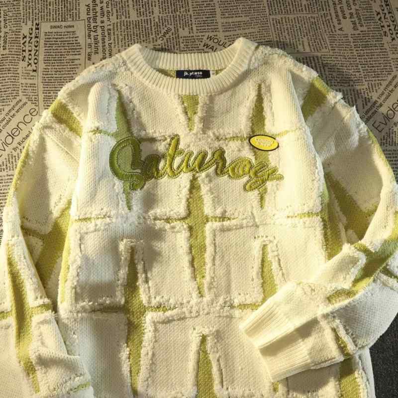 ・スタイル: プルオーバー・フィット: ルーズ・ネック: クルーネック・袖丈: 長袖・厚み: 普通・ディテール: ツートン・生地: 化繊混紡・主素材: ポリエステル・カラー: ブラウン,アンズ,ブラック・サイズ: M,L,XL,XXL・加工...