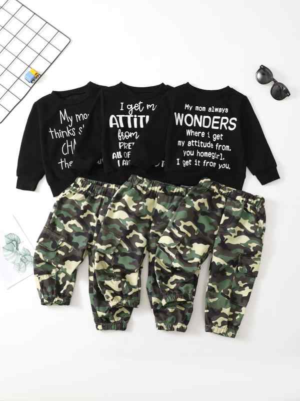 ・素材: コットン・主面料成分: コットン95%・カラー: ブラック,グレー・サイズ: 12-18M,18-24M,2-3Y,3-4Y,4-5Y・タイプ: パンツセット