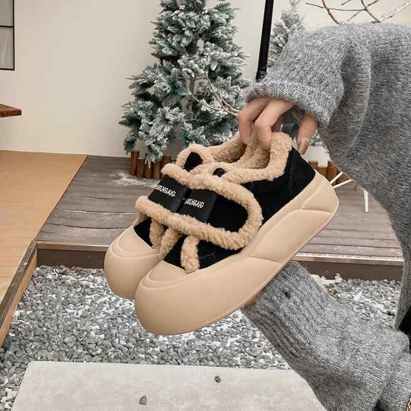 ・性別: 女性・色: ダークブラウン,ブラック・サイズ: 31,32,33,34,35,36,37・ヒール高: 3-5cm・柄: 配色・トゥ形状: ラウンドトゥ・アッパー素材: 合成皮革・ソール素材: ゴム・カット高: ハイカット・クロージ...