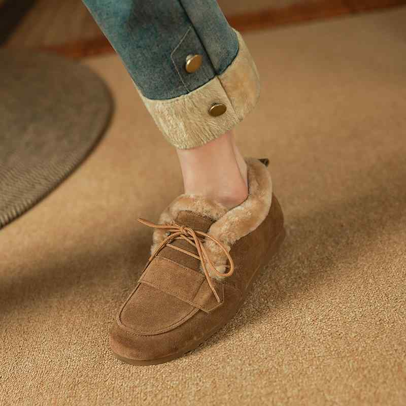 ・適合季節: 冬、春、秋・ヒール高: 低（1-3cm）・柄: 無地・トゥ形状: ラウンドトゥ・ディテール: ステッチ・革質: 牛革・対象性別: 女性・アッパー素材: 真皮・スタイル: レディース・ソール素材: ラバー・ライニング素材: ラム...