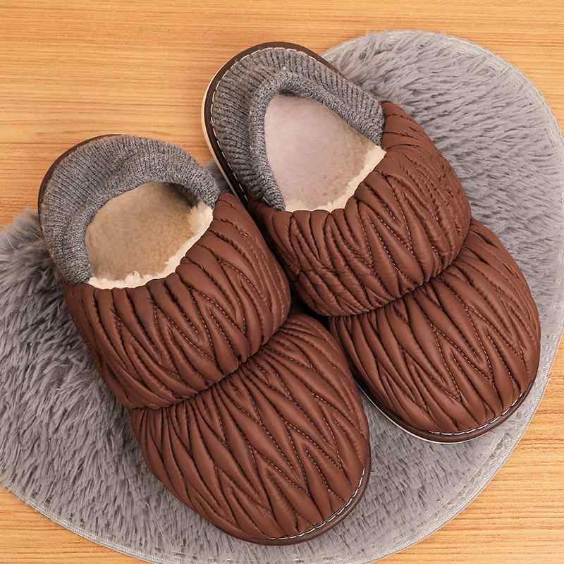 ・アッパー素材: 合成PU・ソール素材: ゴム・性別: ユニセックス・着用方法: スリッポン・厚み: 厚手・機能: 防滑、保暖・パターン: 無地・トゥ形状: ラウンドトゥ・スタイル: 通勤・款式: フルカバー・適用シーン: ホーム・ソール加...