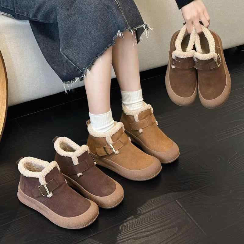 ・機能: 軽量, 滑り止め, 保温・アッパー素材: 本革・ソール素材: ゴム・ハイト: ミッド・トゥ形状: ラウンドトゥ・ライニング素材: 超柔軟素材・開口: ディープ・ヒール形状: 厚底・ヒール高: 3cm・スタイル: カジュアル・加工:...