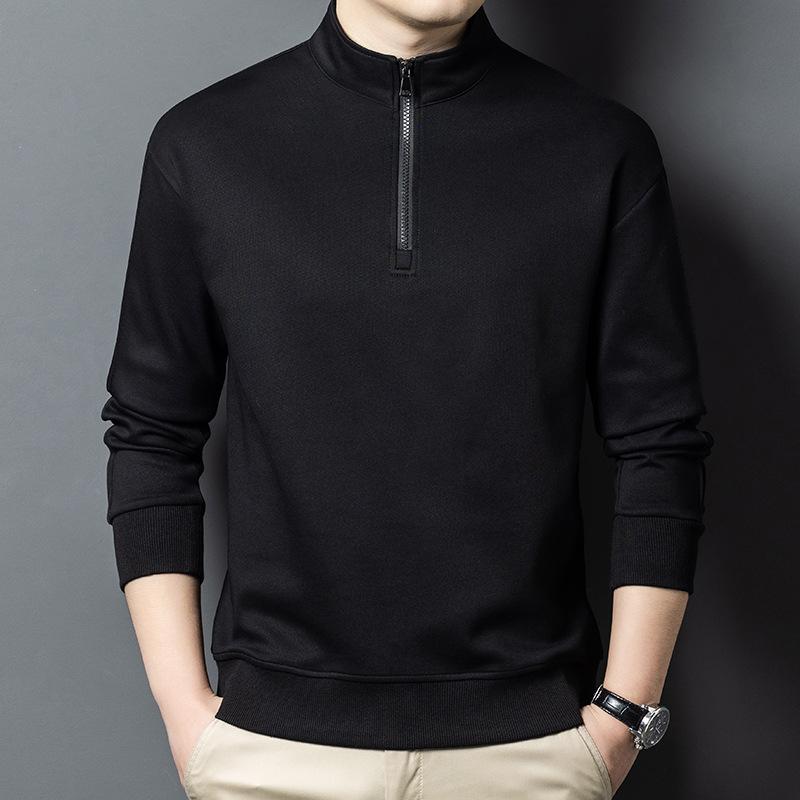 ・スタイル: シンプル・タイプ: プルオーバー・襟型: スタンドカラー・袖丈: 長袖・前立て: ジッパー・厚み: 普通・適合季節: 春秋・用途: カジュアル・ディテール: 提花・シルエット: スリム・加工: ノーアイロン・カラー: グレー,...