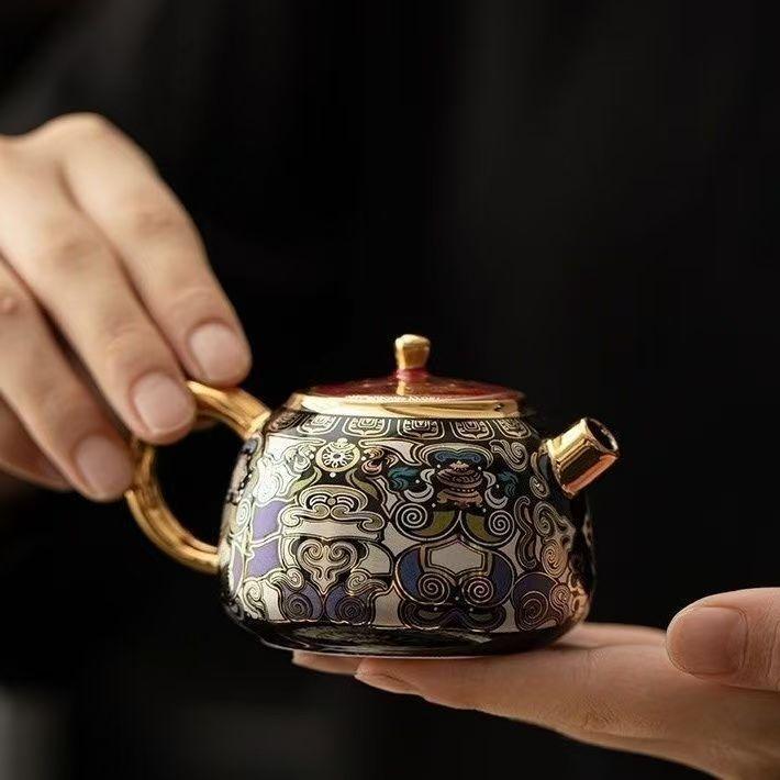 ・色: 黒,白・素材: 陶器・表面加工: エナメル彩・スタイル: レトロ風・スタイルタイプ: 軽奢レトロ