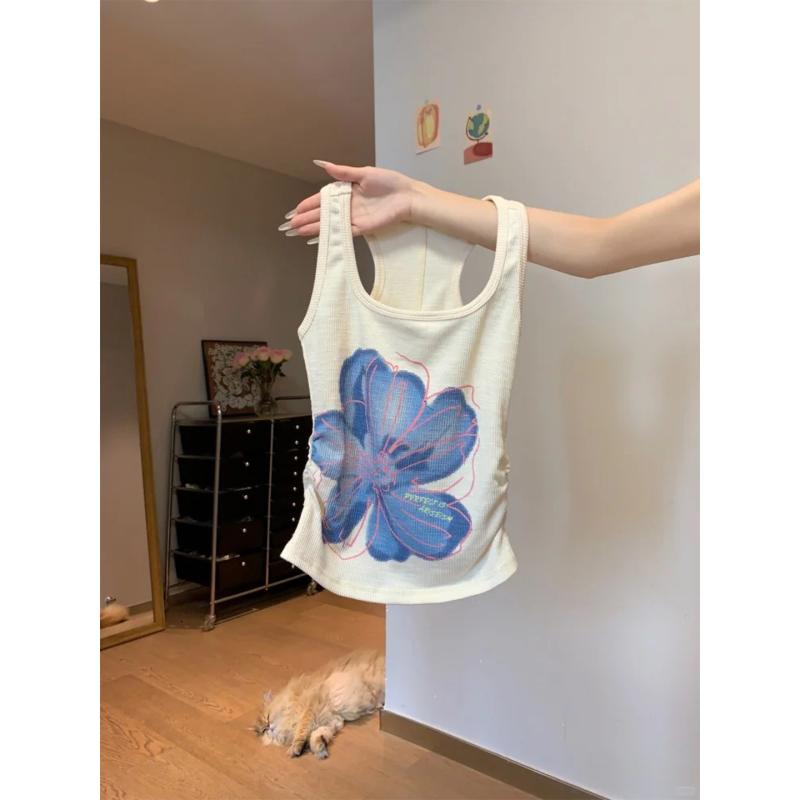 ・デザイン: ノースリーブ・シルエット: スリム・着丈: ミドル(50-65cm)・パターン: 花柄・ディテール: プリント・カラー: 杏色・サイズ: S(40-50kg),M(50.5-55kg),L(55.5-60kg),XL(60.5...