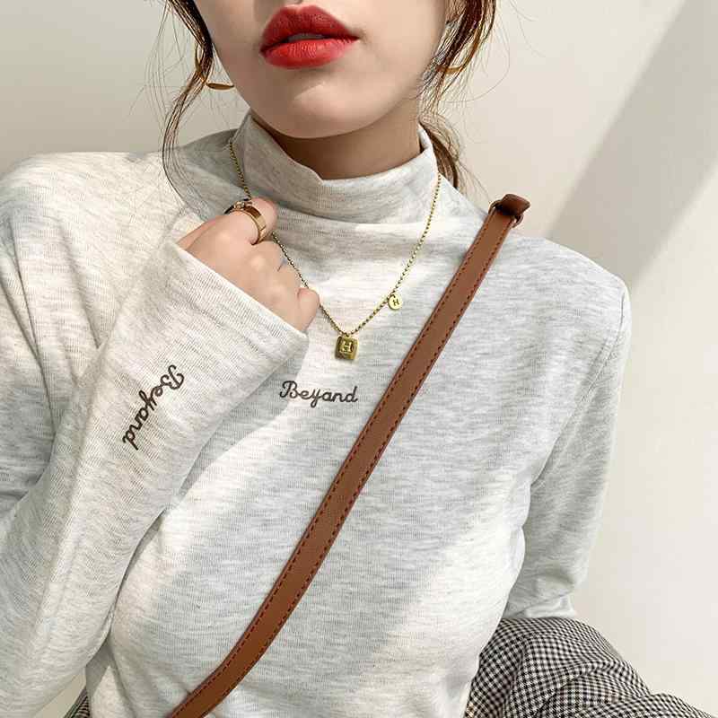 ・素材: ポリエステル・袖丈: 長袖・襟型: ハーフハイネック・袖型: 標準袖・色: オートミール,カーキ,白,ダークグレー,黒・サイズ: S,M,L,XL・スタイル: シンプル・主素材含有率: 30%以下