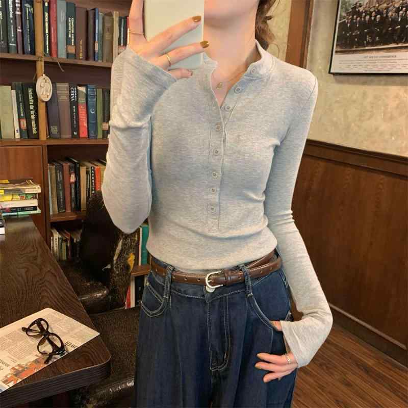 ・素材: ポリエステル・袖丈: 長袖・加工: ノンアイロン処理・シルエット: スリム・着丈: 普通款・襟型: 半開襟・袖型: 通常袖・デザイン要素: ボタン・カラー: グレー,ネイビー,ホワイト・サイズ: S,M,L,XL・スタイル: 日韓...