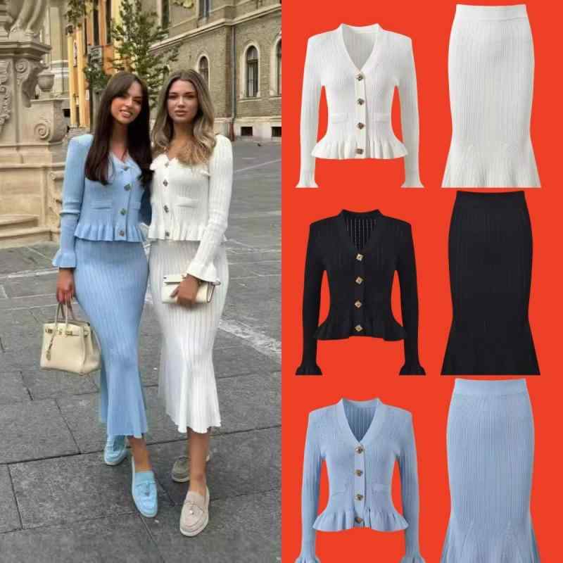 ・素材: ポリエステル・柄: 無地・加工: 熱定型・スタイル: ベーシック・セット: 2点セット・丈: ロング・形状: Aライン・襟型: ラッフル襟・袖型: フレアスリーブ・袖丈: ロングスリーブ・ウエスト位置: ミッド・色: オフホワイト...