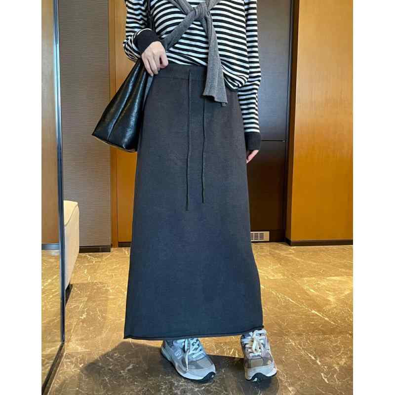 ・パターン: 無地・加工: 紐・素材: レーヨン・成分: レーヨン 70%-80%・丈: ミドル・カラー: ダークグレー,ブラック,ライトグレー,ブラウン,イエロー,レッド・サイズ: S,M,L・スタイル: 通勤・スカートタイプ: ハーフス...