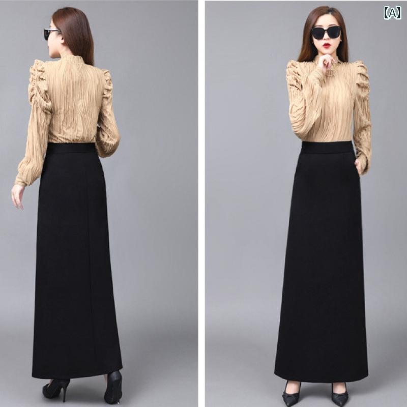 ・生地: ポリエステル・主成分: ポリエステル95%以上・スカート型: Aライン・スカート丈: ロング・デザイン要素: ジッパー・無地加工: あり・カラー: ブラック・サイズ: S(47.5kg以下),M(47.5-52.5kg),L(52...