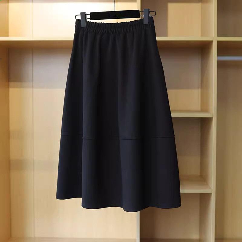 ・素材: コットン95%以上・スカート形状: Aライン・スカート丈: 中長・カラー: キャメル,ブラウン,ブラック,ダークグレー・サイズ: M,L・スタイル: 通勤・スカートタイプ: 半身