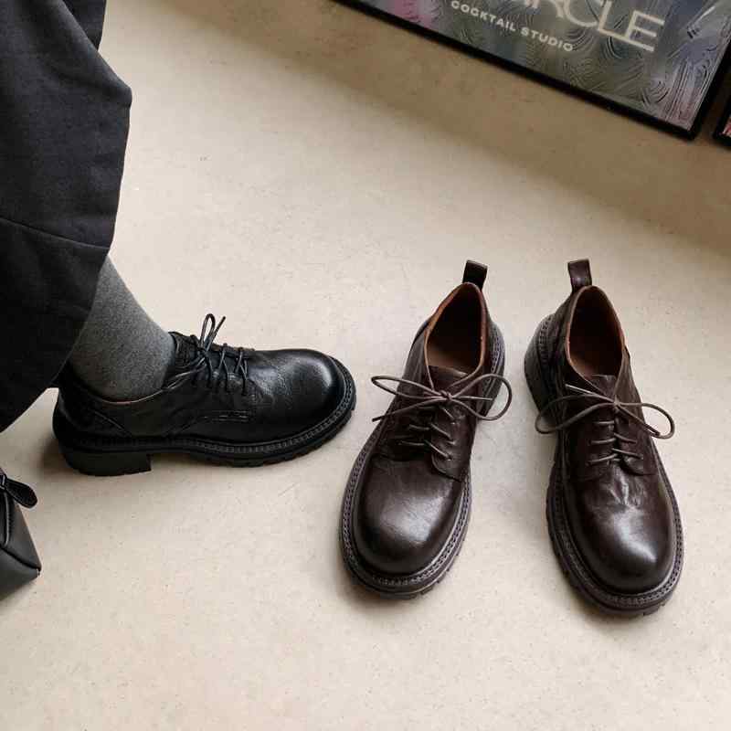 ・つま先形状: ラウンドトゥ・アッパー素材: 羊革・スタイル: シンプル・対象性別: 女性・ヒール高: 3-5cm・パターン: 無地・カラー: ブラック,ブラウン・サイズ: 34,35,36,37,38,39,40・アウトソール素材: TP...