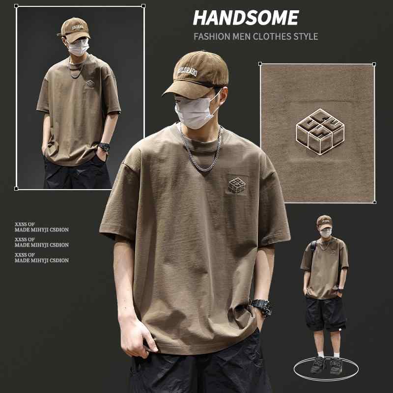 ・スタイル: アメリカンレトロ・素材: コットン・素材含有率: 96%以上・柄: 無地・デザイン: プリント・シルエット: ルーズ・タイプ: プルオーバー・首元: クルーネック・袖丈: ショートスリーブ・袖型: スタンダード・厚み: 標準・...