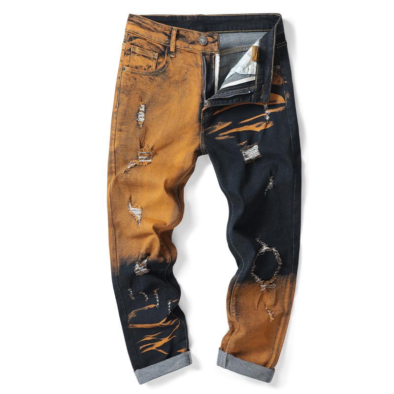 ・性別: メンズ・スタイル: ハイストリート・パンツタイプ: ストレート・丈: ロング・ウエスト位置: ミッド・前立て: ジップ・厚み: 普通・適合季節: 四季・素材: デニム・主素材成分: コットン44.5%・素材成分: コットン44.5...