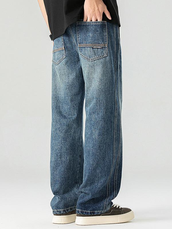 ・タイプ: ストレートパンツ・シルエット: ルーズ・丈長: ロング・ウエスト位置: ミッドライズ・フロント: ジップ・厚さ: 普通・対応シーズン: オールシーズン・素材: デニム・主素材: コットン66%・スタイル: カジュアル・ディテール...